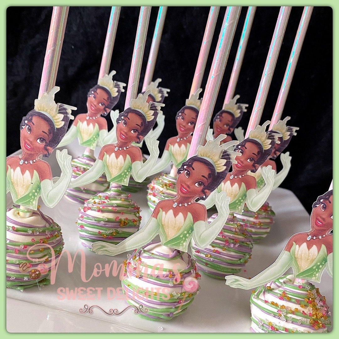 Princess Tiana Cake Pops, Princess Party, Party Favors, Tiana Party ...