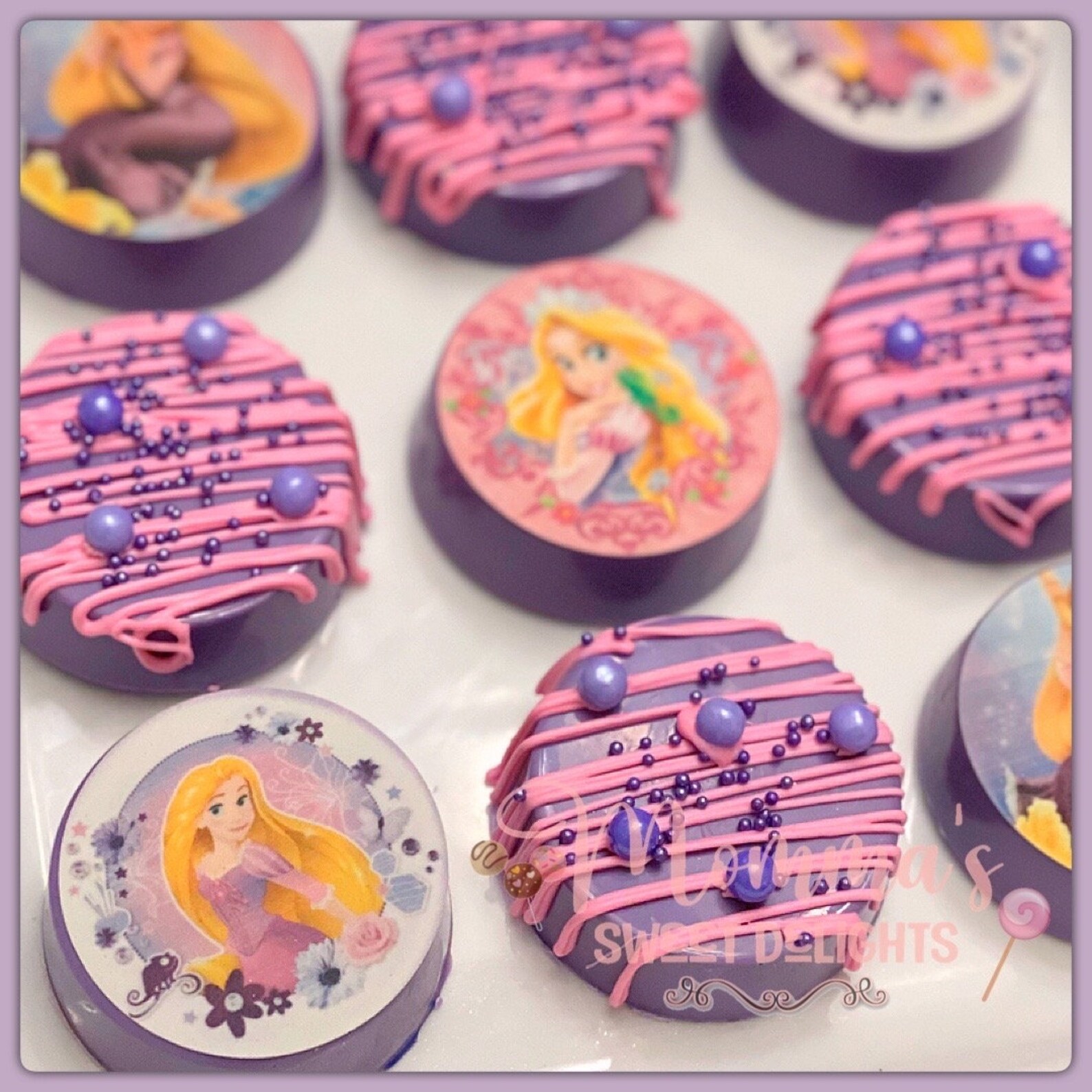 Tangled Chocolate Covered Oreos, Rapunzel, Princess Party, Party Favors ...