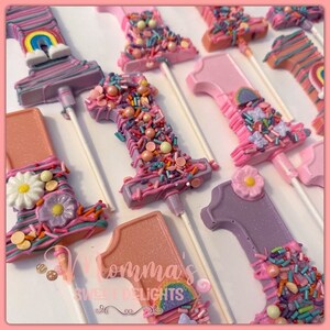 Groovy Number 1 Chocolate Lollipops, One Groovy, Groovy Party Favors ...