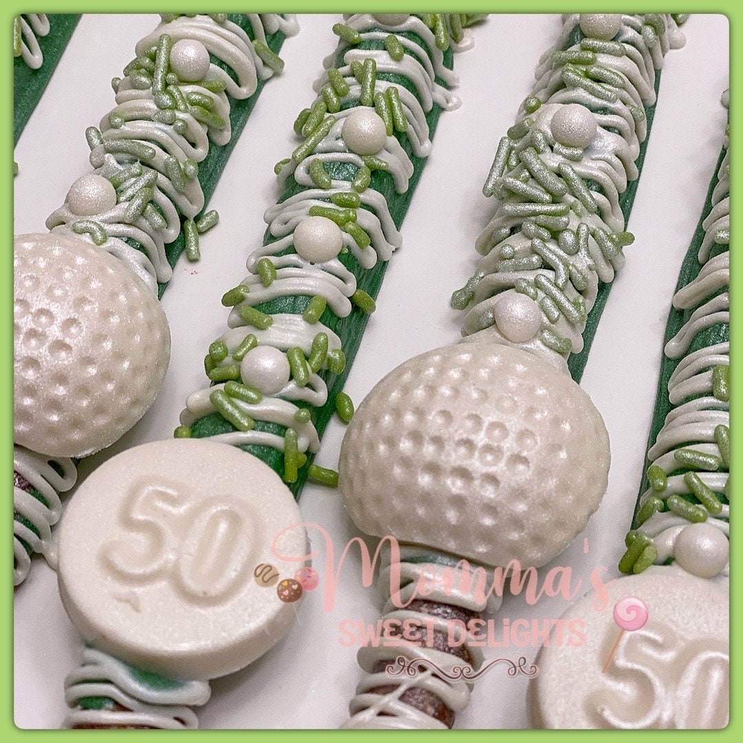 Golf Chocolate Covered Pretzels, 50th Birthday , Golf Lover, 50th ...