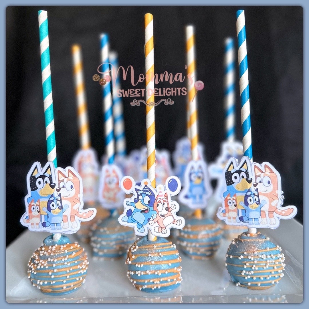 Bluey Cake Pops, Bluey Birthday Party , Puppy Party Favors, Puppy Party ...