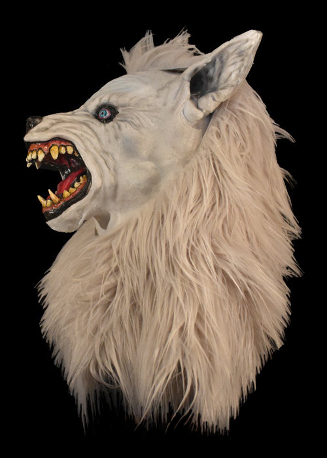 White Lycan Howling Werewolf Mask - Etsy