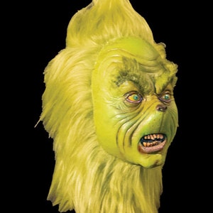 The Mean One - Jim Carrey Grinch Movie Halloween Mask Bust - Etsy