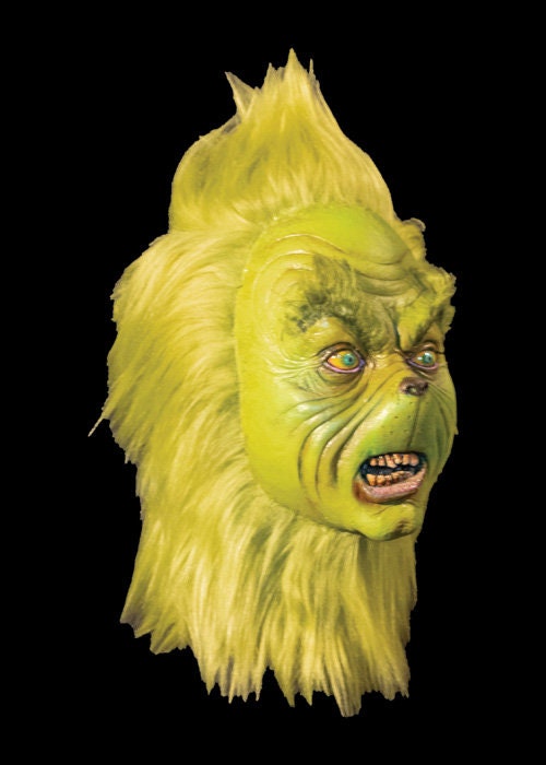 The Mean One - Jim Carrey Grinch Movie Halloween Mask Bust - Etsy