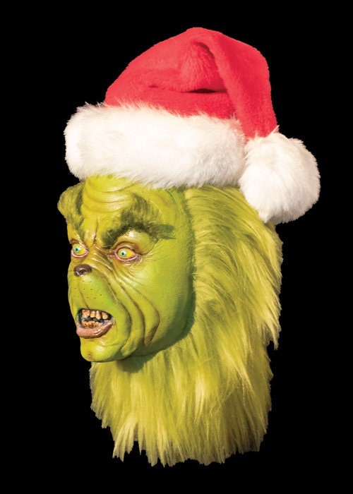 The Mean One - Jim Carrey Grinch Movie Halloween Mask Bust - Etsy