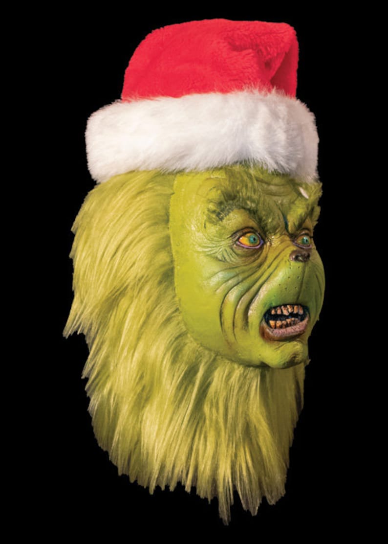 The Mean One - Jim Carrey Grinch Movie Halloween Mask Bust - Etsy
