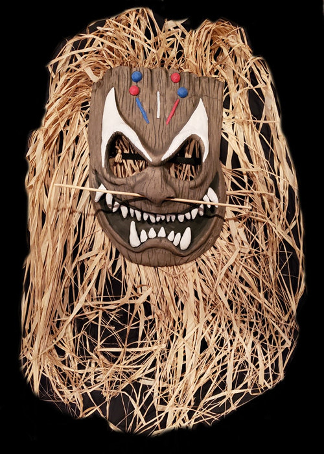 Evil Tiki Witch Doctor Tribal Face Mask - Etsy