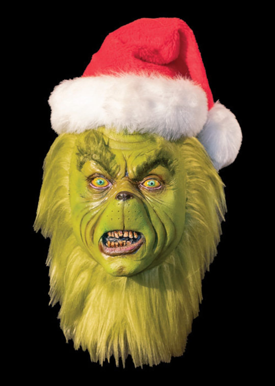 The Mean One - Jim Carrey Grinch Movie Halloween Mask Bust - Etsy