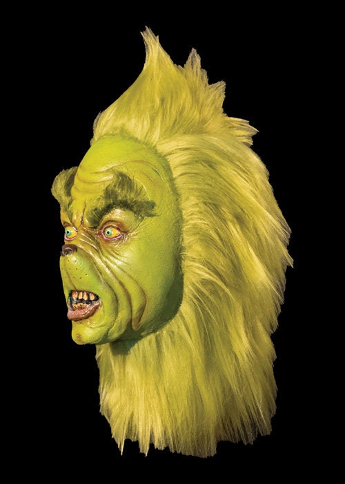 The Mean One - Jim Carrey Grinch Movie Halloween Mask Bust - Etsy