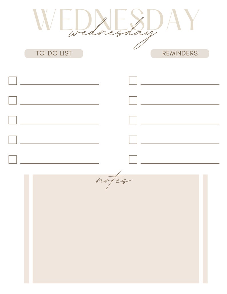 Canva DIGITAL Weekly Planner Template, Neutral Aesthetic, Editable ...