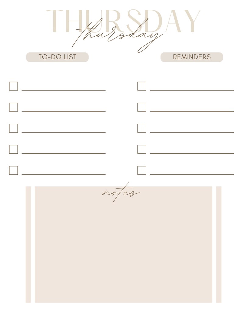 Canva DIGITAL Weekly Planner Template, Neutral Aesthetic, Editable ...
