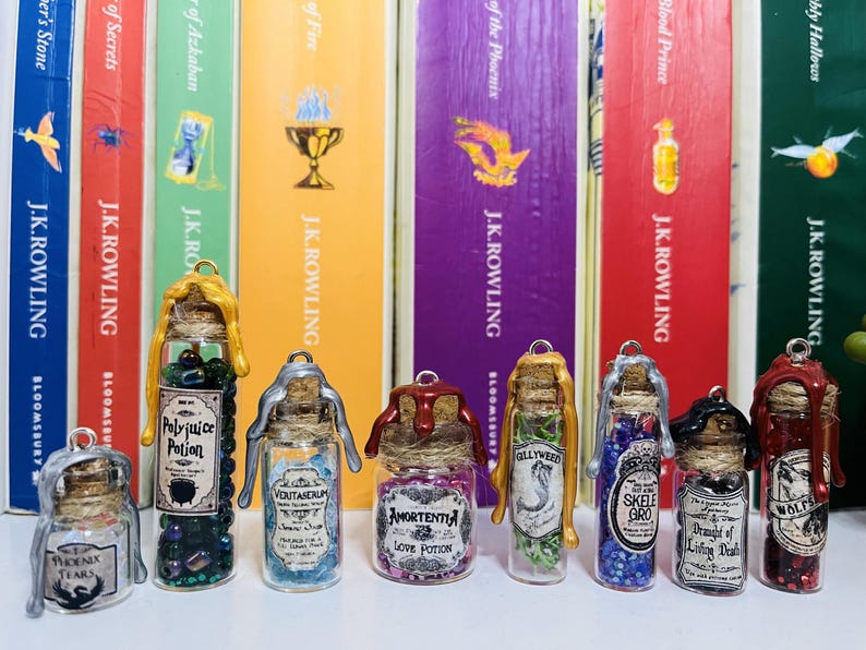 Harry Potter Mini Potion Bottle Ornaments - Set of 5 - Etsy