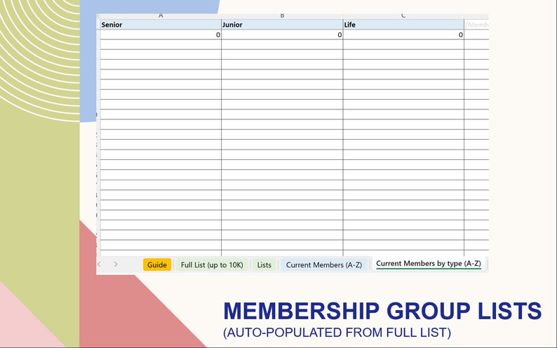 Excel Spreadsheet Template: Club Member Database (aus Date Formatting ...