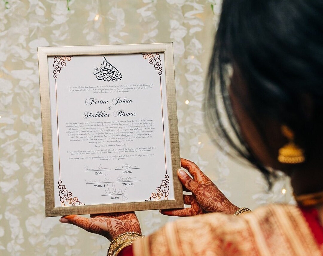 Custom Progressive Nikkah Contract Personalized Muslim Weddingislamic ...