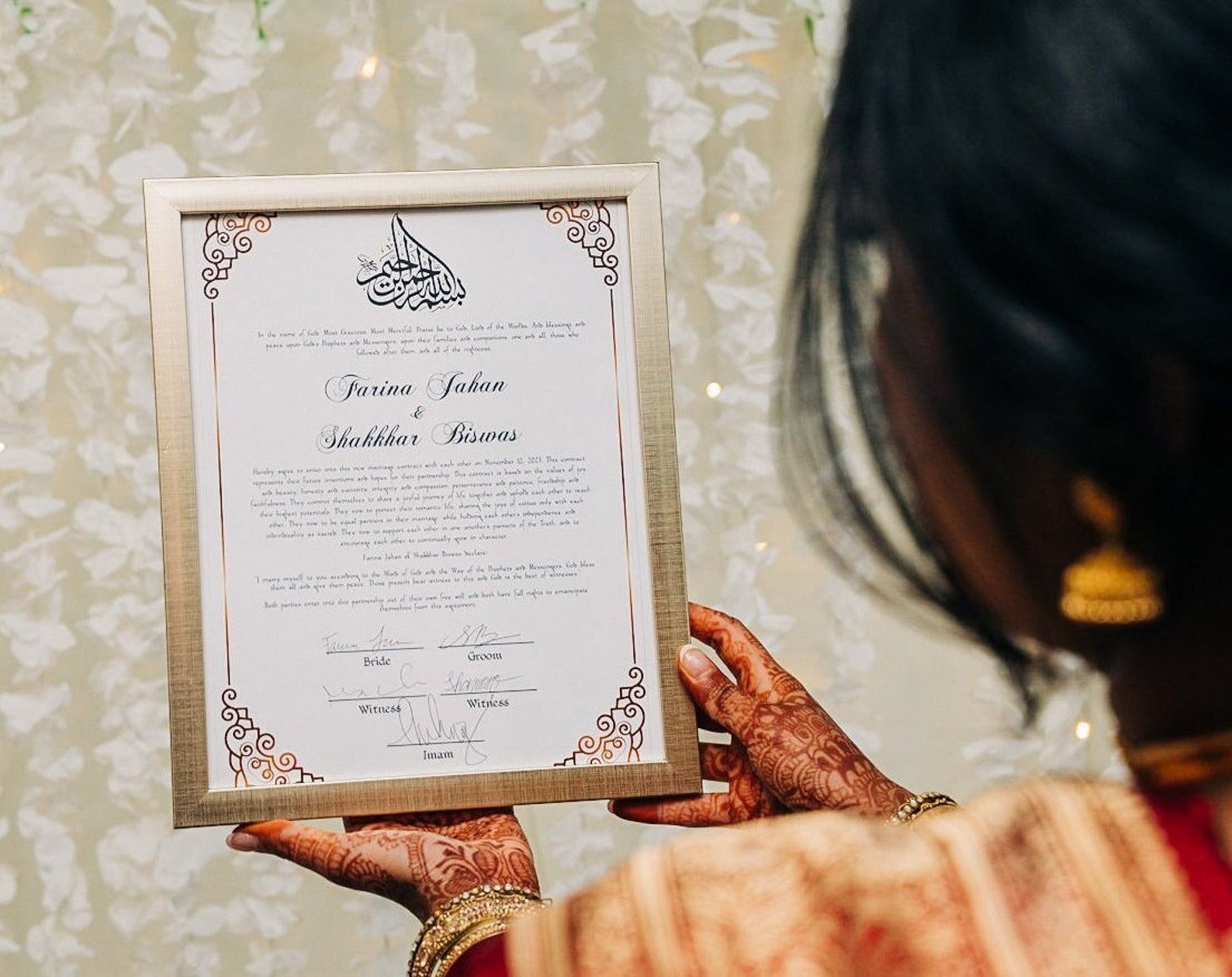 Custom Progressive Nikkah Contract Personalized Muslim Weddingislamic ...