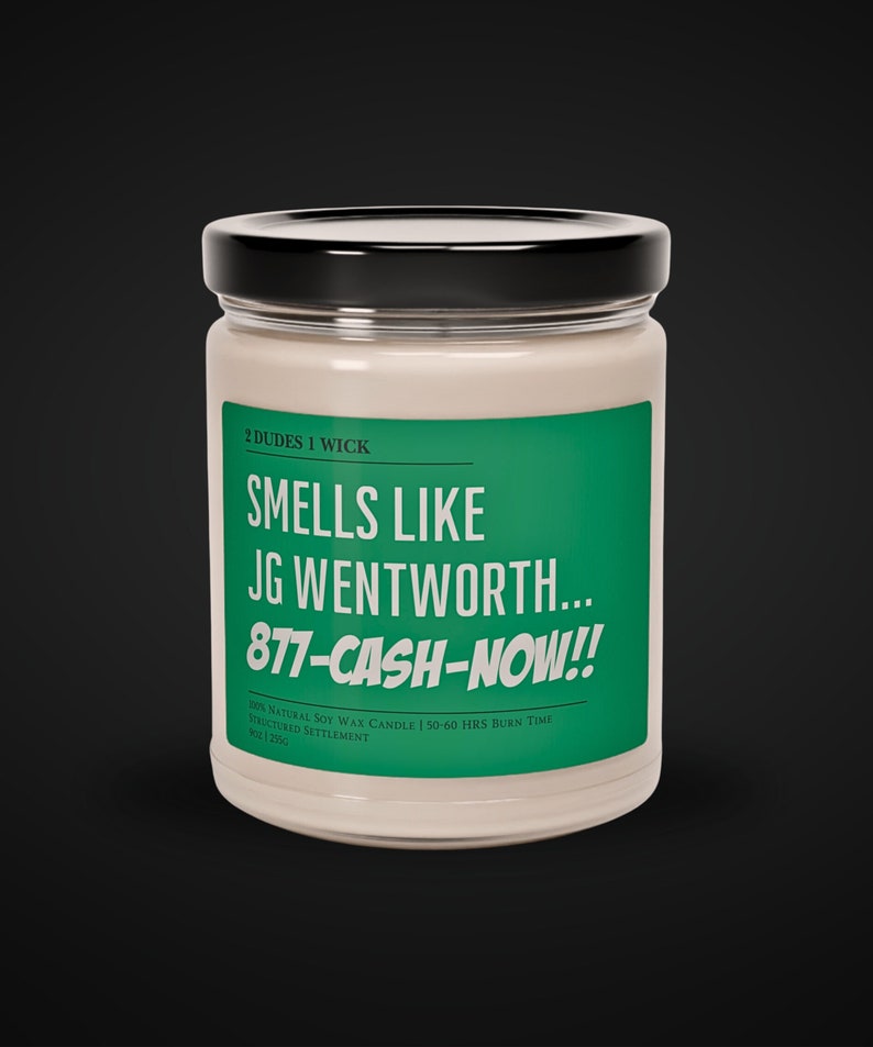 Smells Like JG Wentworth 90s Nostalgia Vintage 90s Funny Candle Soy Wax ...