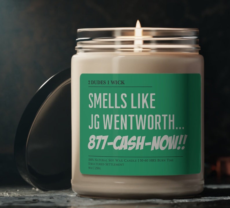 Smells Like JG Wentworth 90s Nostalgia Vintage 90s Funny Candle Soy Wax ...
