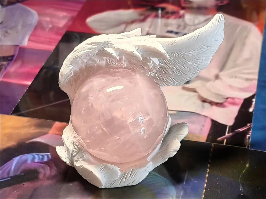 White Wing Crystal Ball Stand/crystal Ball Stand/crystal Ball Display ...