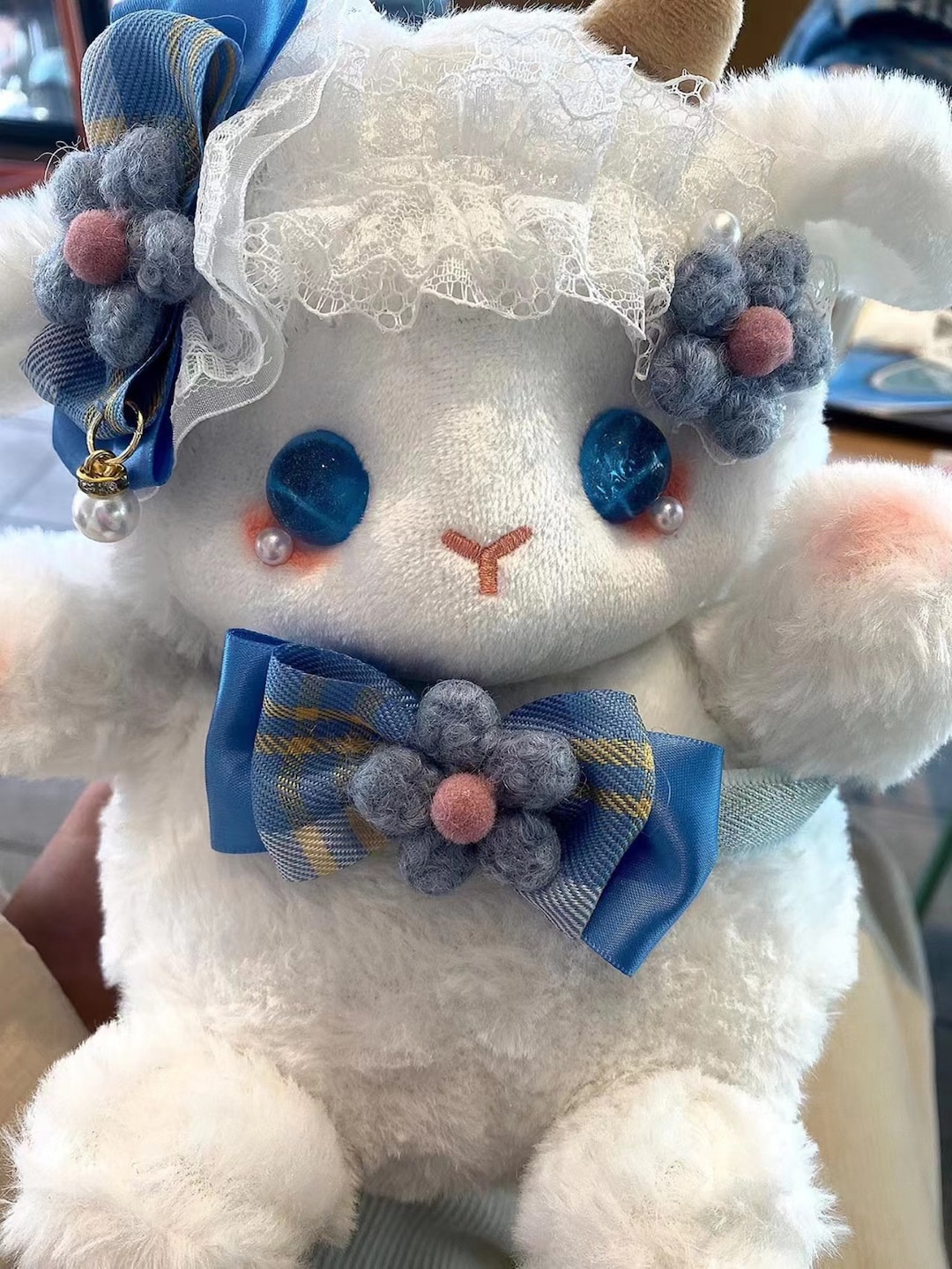 Lamb Rag Doll Handmade Lamb Doll Plush Doll Lamb Doll With Tie Stuffed ...