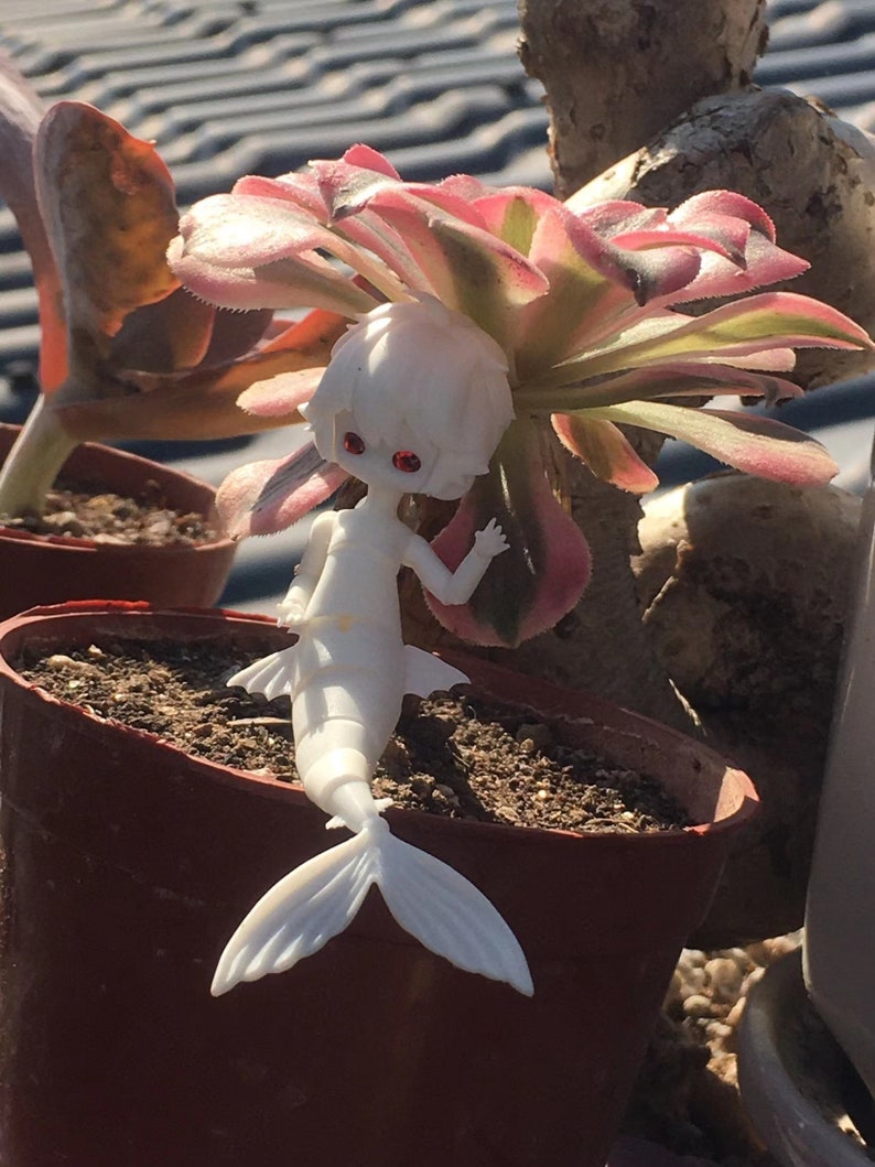 8cm BJD Mermaid Doll, Articulated Detachable Baby Doll, Mini Makeup BJD ...