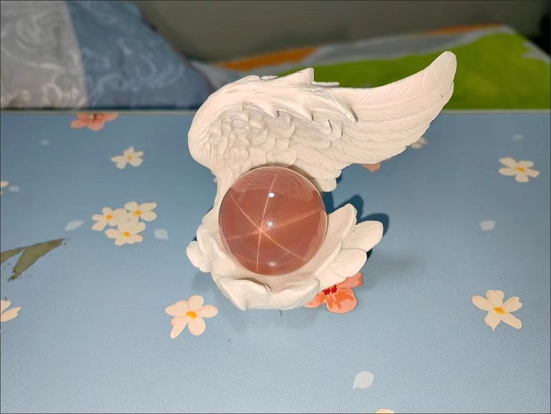 White Wing Crystal Ball Stand/crystal Ball Stand/crystal Ball Display ...