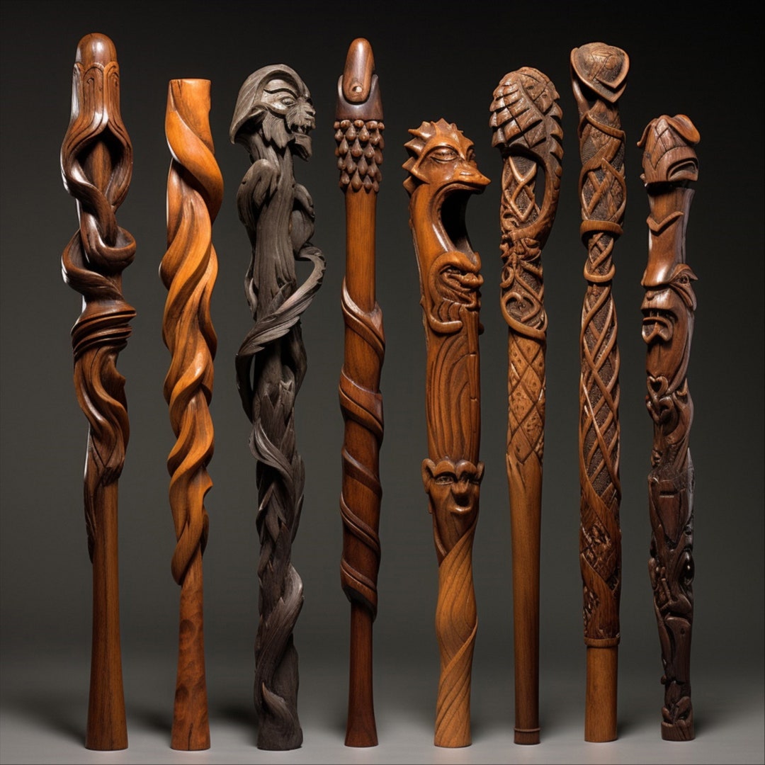 Hand Carved Walking Sticks - Etsy