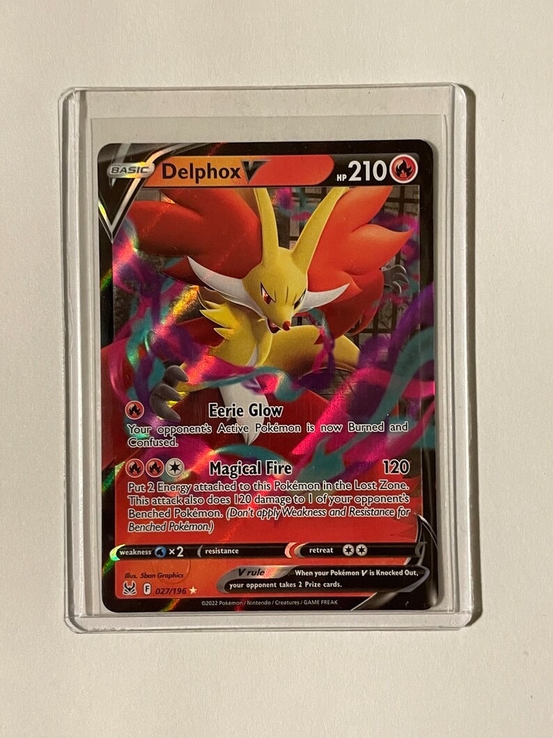Delphox V Ultra Rare 027/196 Authentic Pokémon Card Lost - Etsy