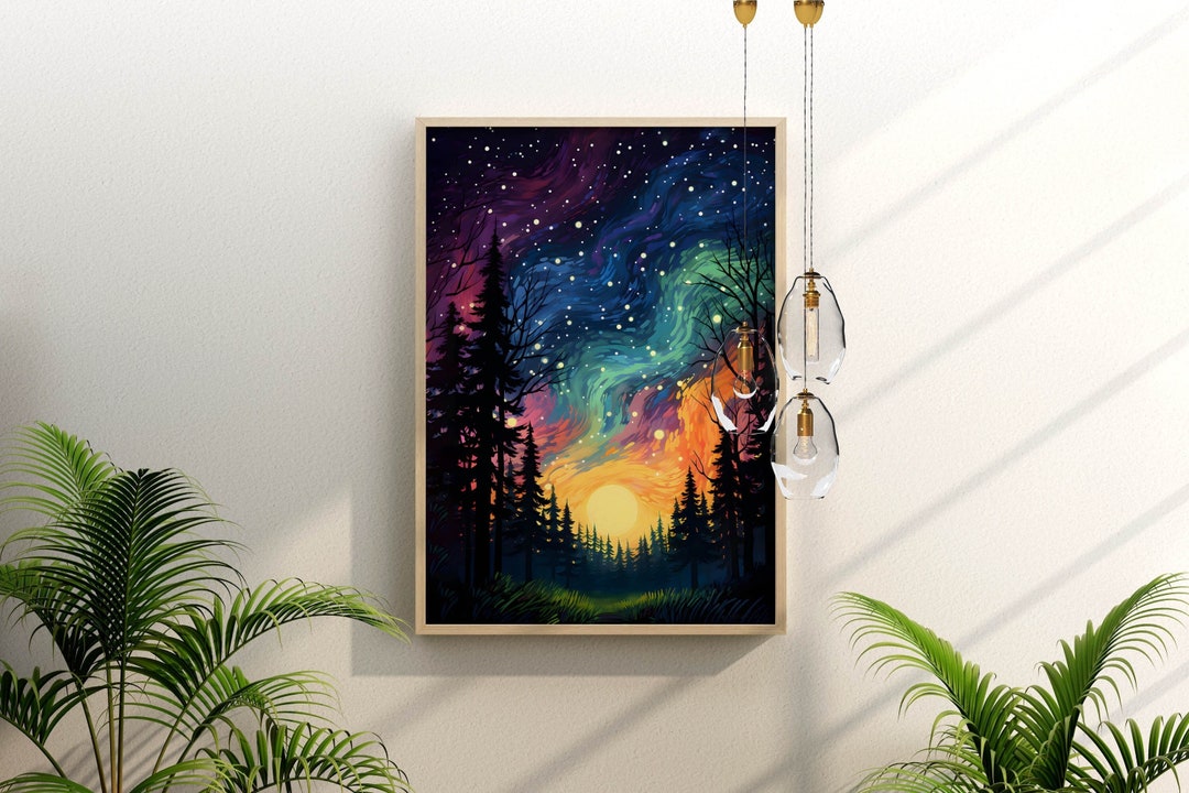 Fantasy Forest Print Fantasy Art Prints Psychedelic Art Magical ...