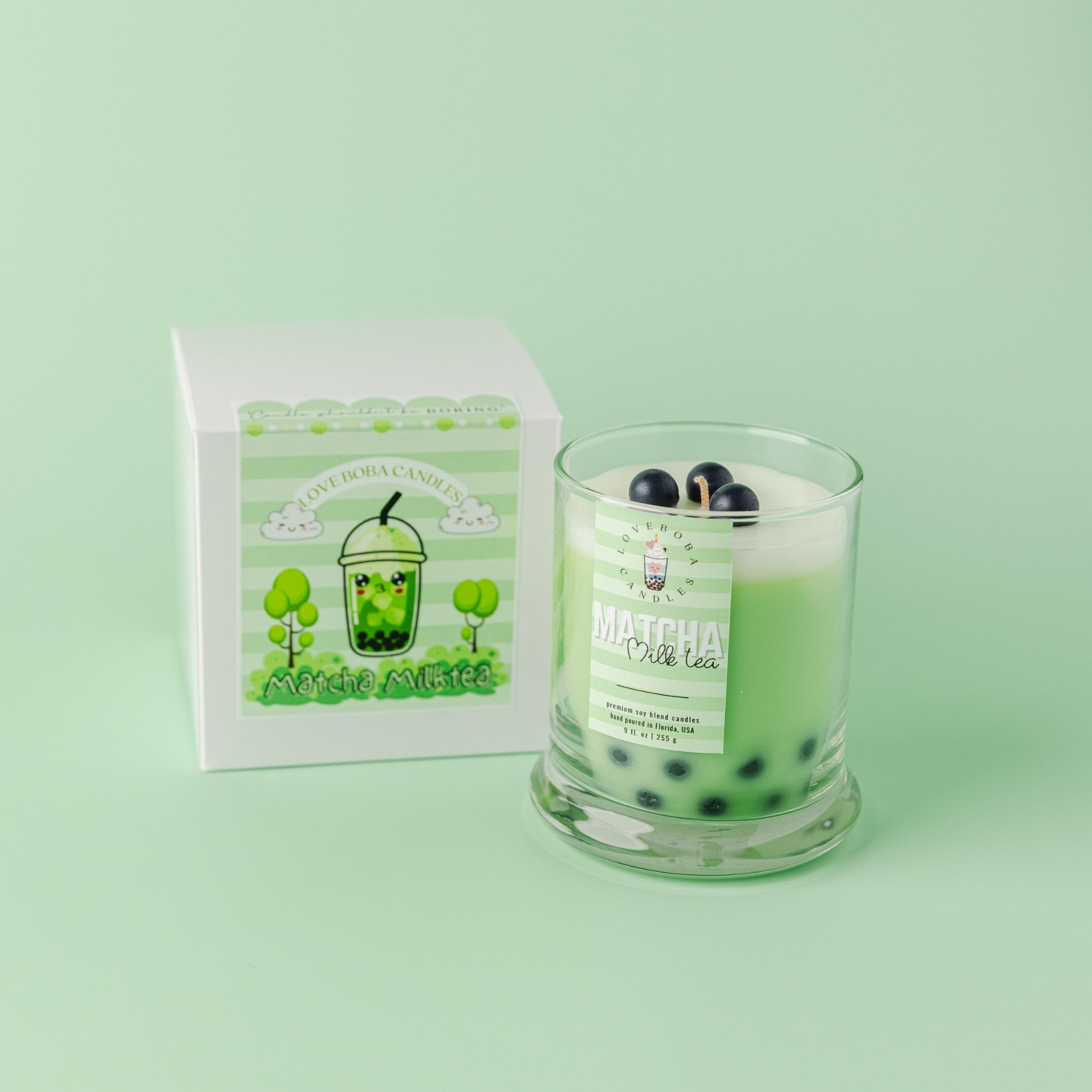 Matcha Milk Tea Boba Candles Love Boba Candles - Etsy