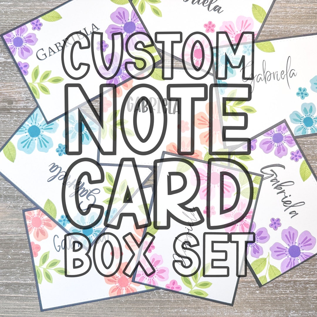 Custom Note Card Box Set - Etsy