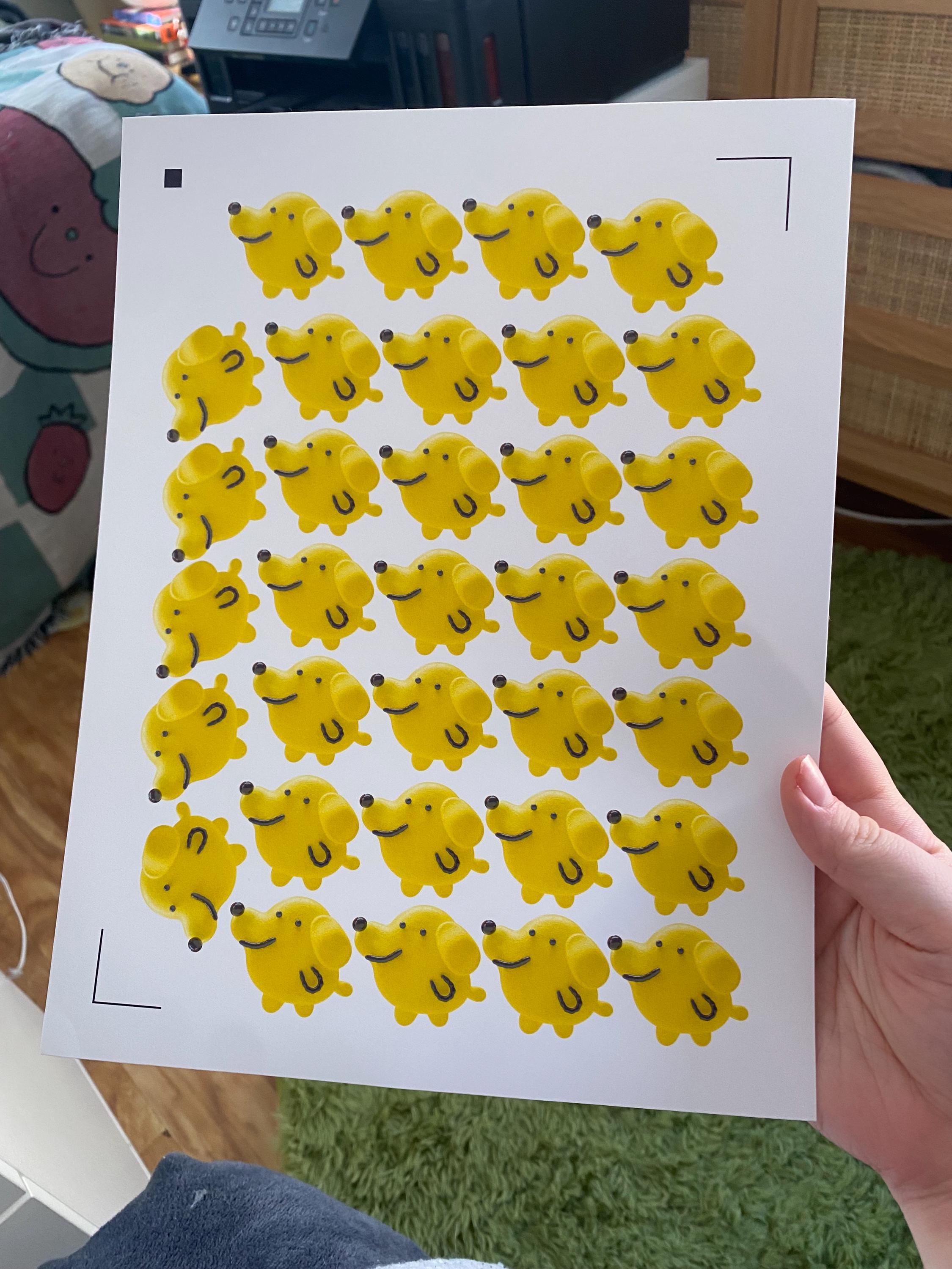 Pochitchi Dog Sticker: Y2K Virtual Pet Vinyl Decal - Etsy