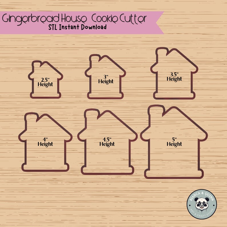 Gingerbread House Cookie Cutter STL File Instant Download for - Etsy