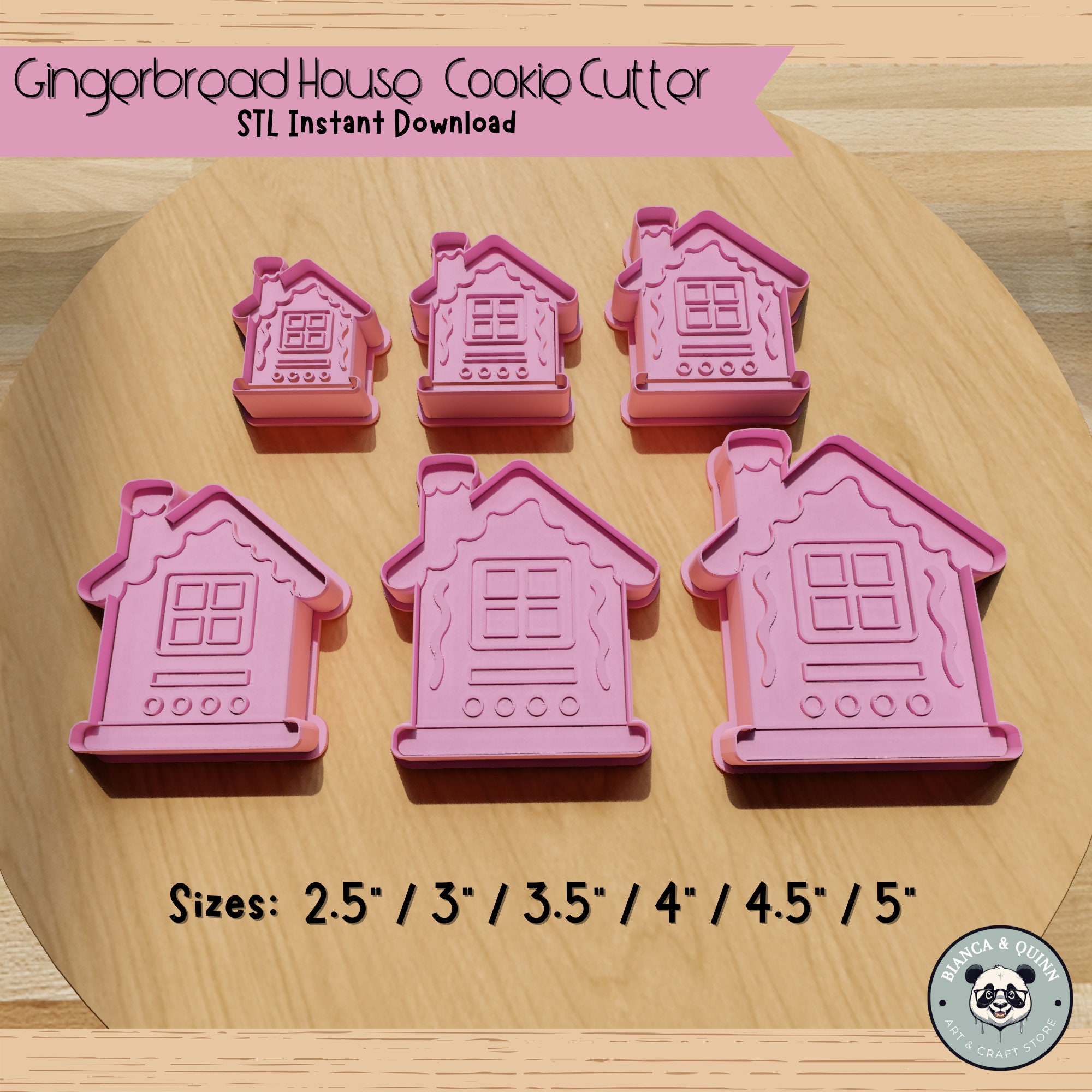Gingerbread House Cookie Cutter STL File Instant Download for - Etsy