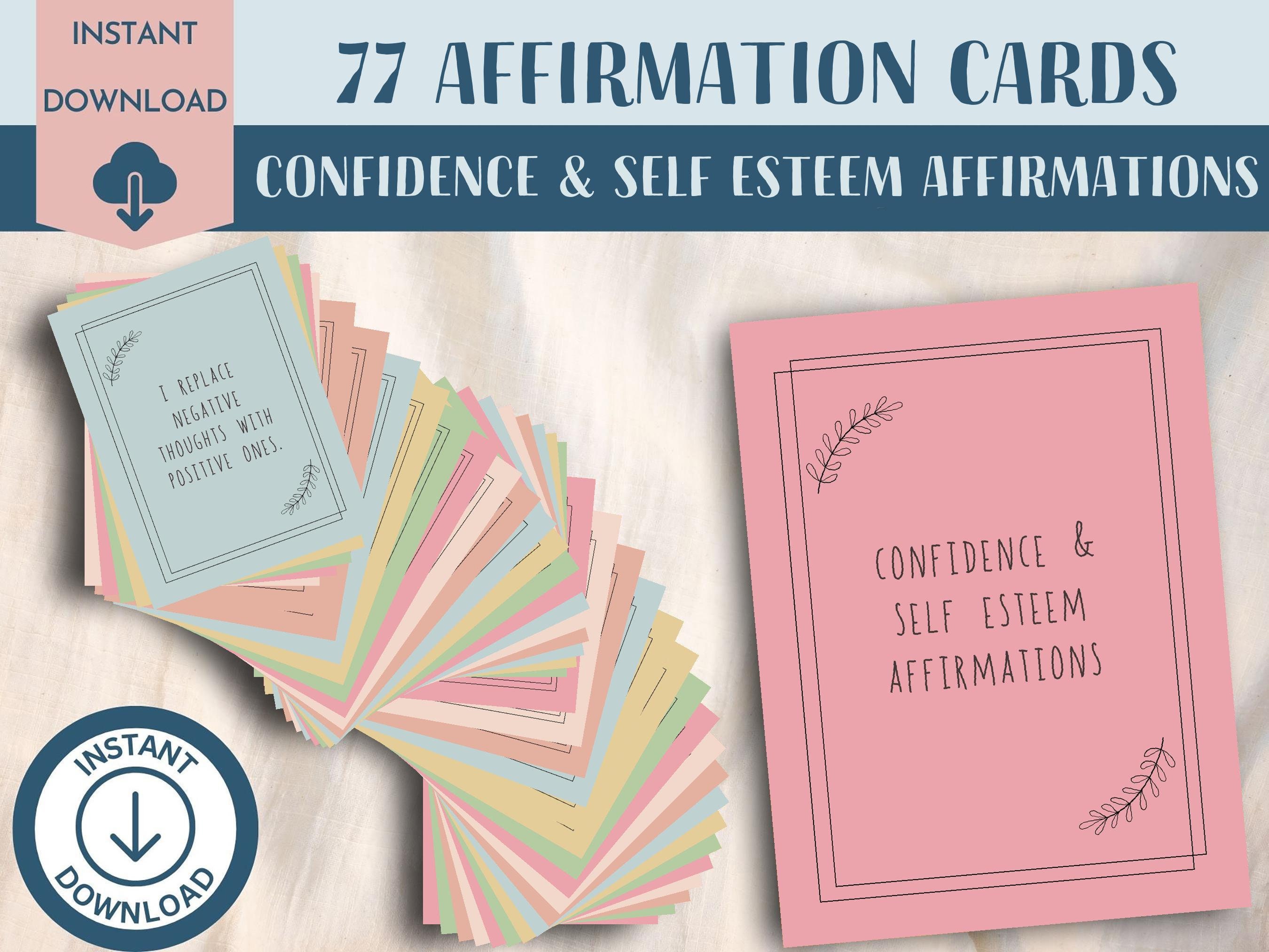 Self Esteem Affirmations, Therapy Cards, Therapy Resources, Confidence ...
