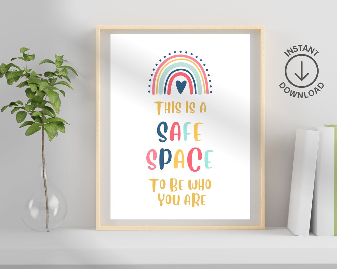 Be You Poster, Safe Space Poster, Health Centre Poster, Therapy Office ...