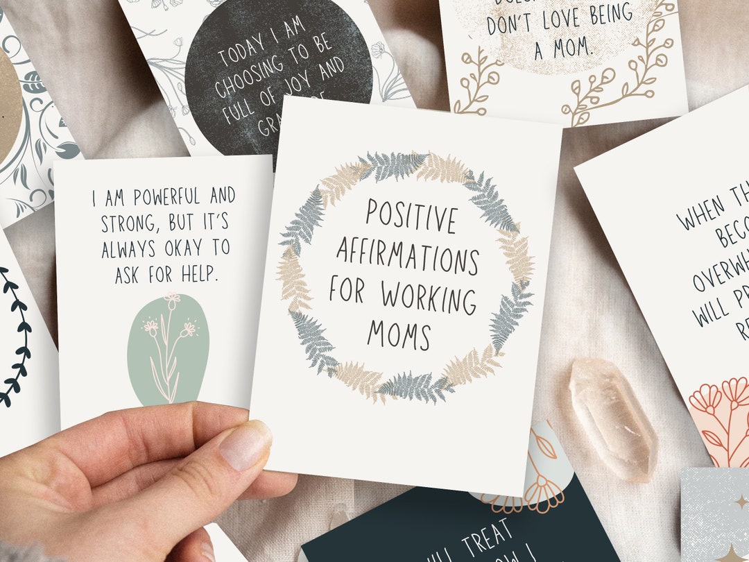 Working Mom Affirmation Cards, Mantras for Working Busy Mom, Woman ...