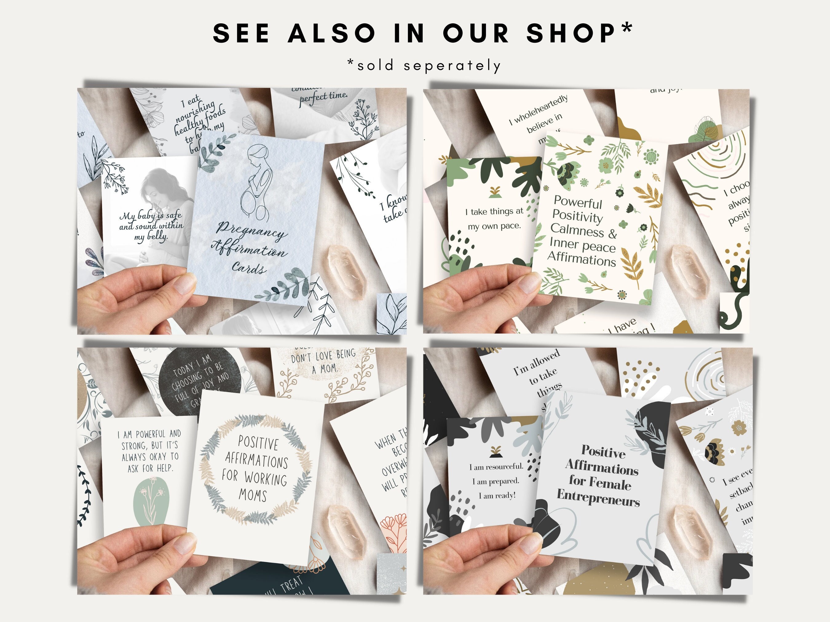 Postpartum Affirmation Cards for New Moms,motherhood Affirmation Cards ...