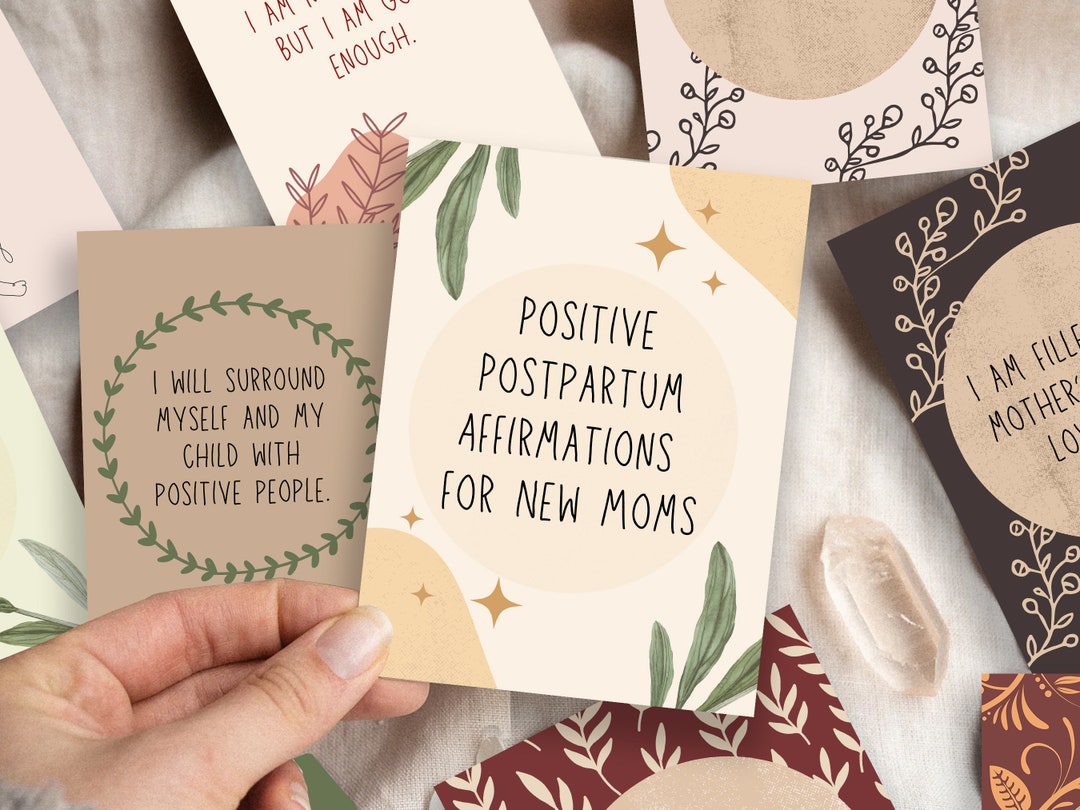 Postpartum Affirmation Cards for New Moms,motherhood Affirmation Cards ...