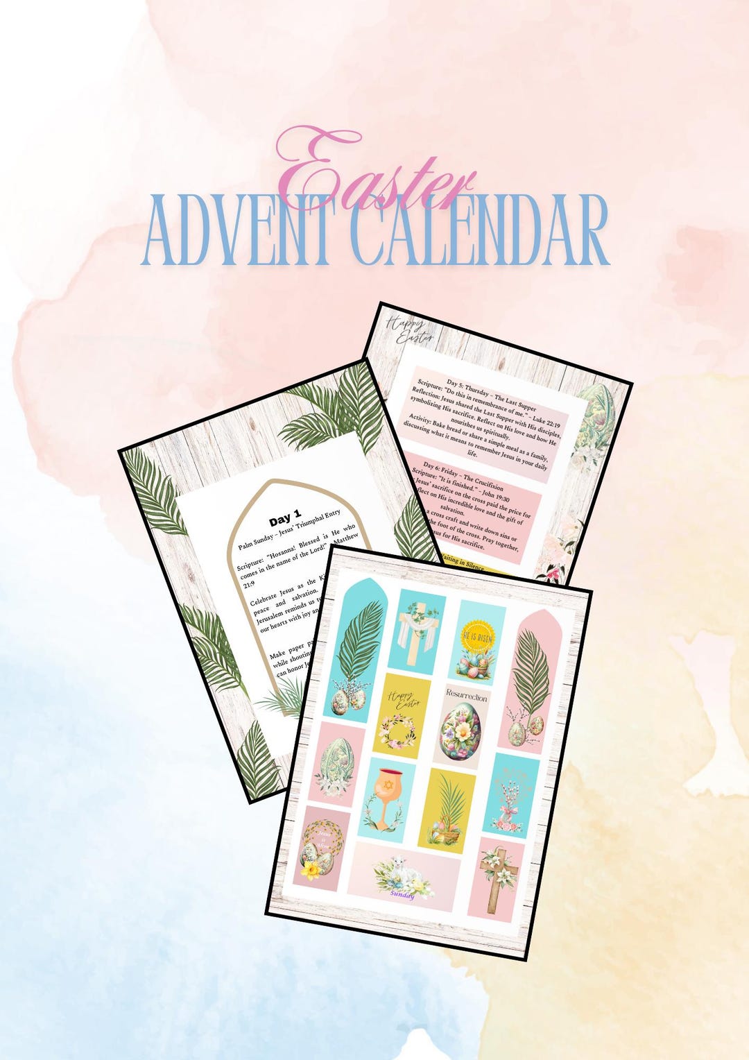 Journey Through Holy Week: an Easter Countdown! Easter Advent Calendar ...