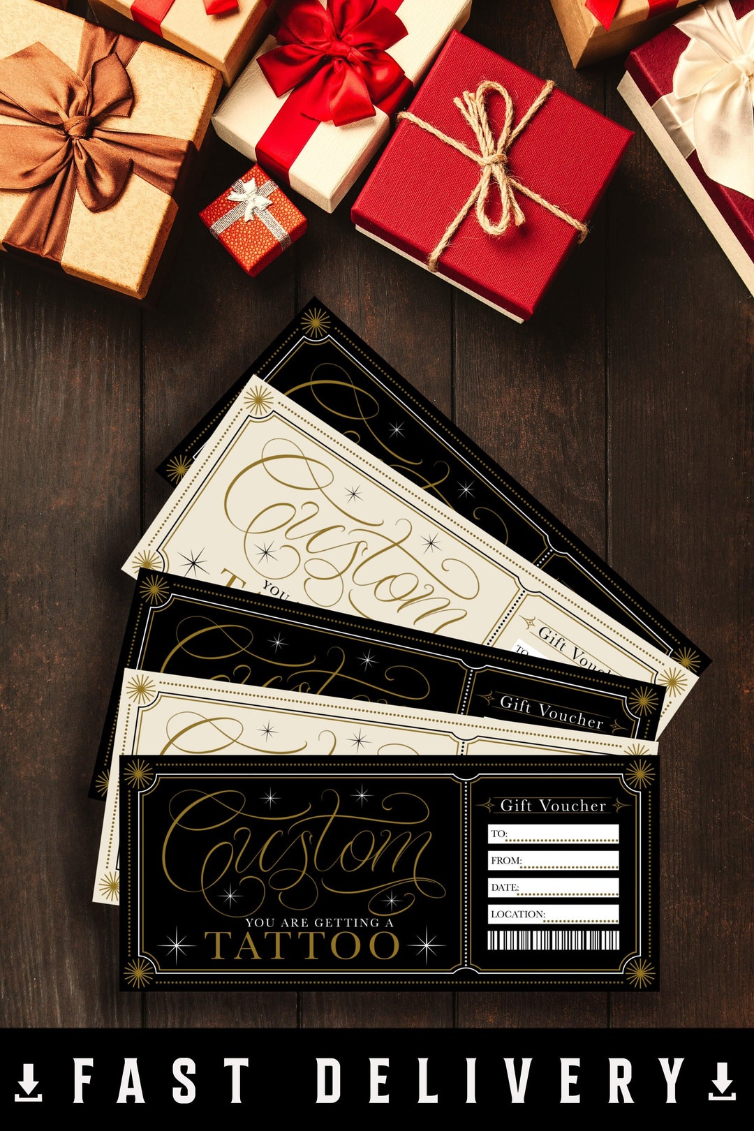 Custom Tattoo Gift Voucher - for Tattoo Studios or Special Occation - Etsy