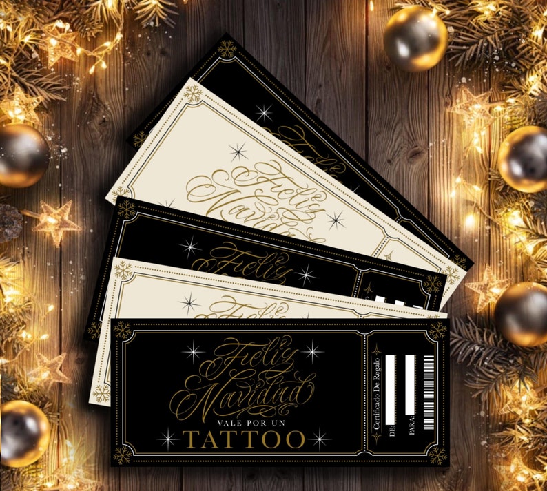 Custom Tattoo Gift Voucher - for Tattoo Studios or Special Occation - Etsy