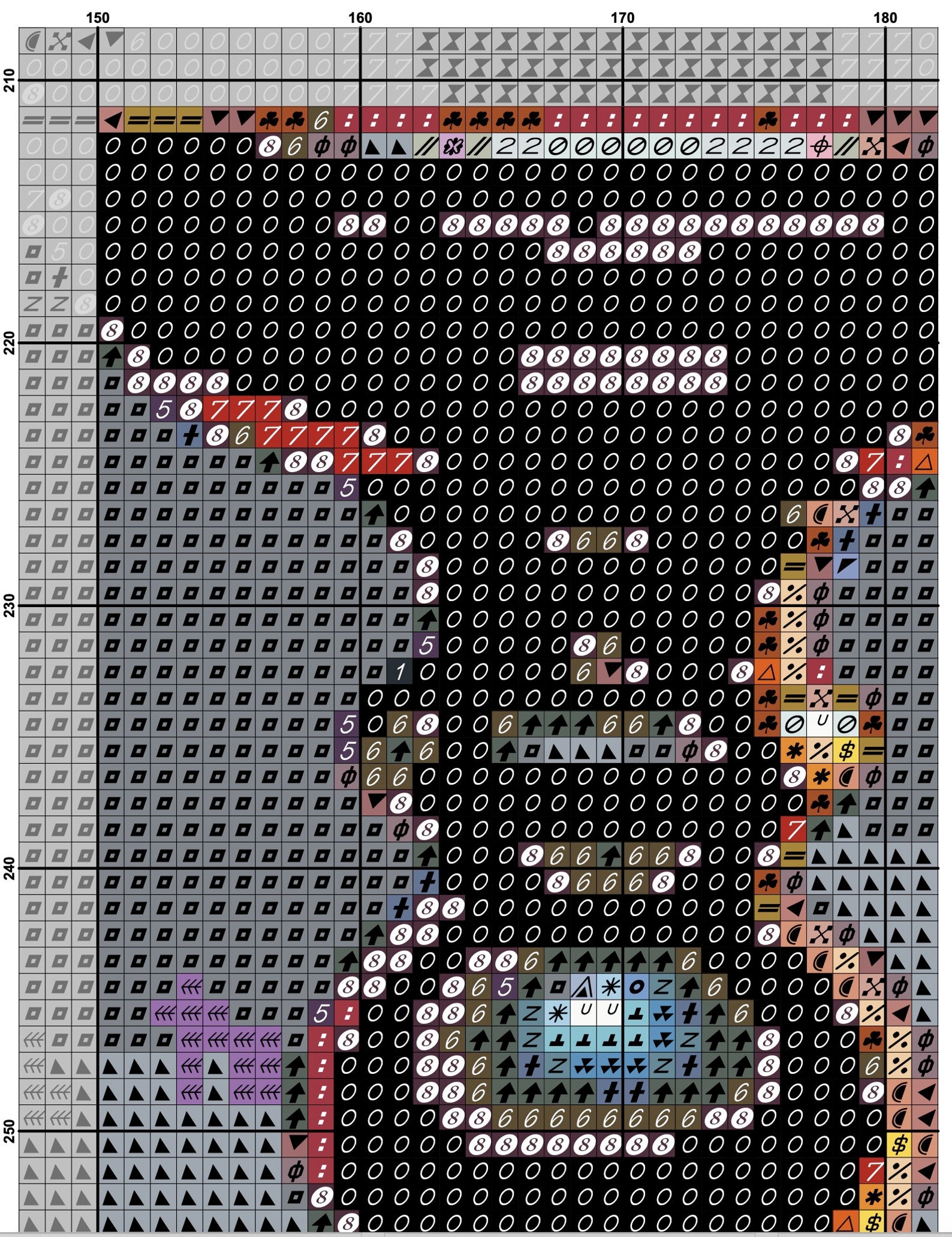 Portrait of a Scrooge Mcduck, Cross Stitch Scrooge Mcduck, Cartoon ...