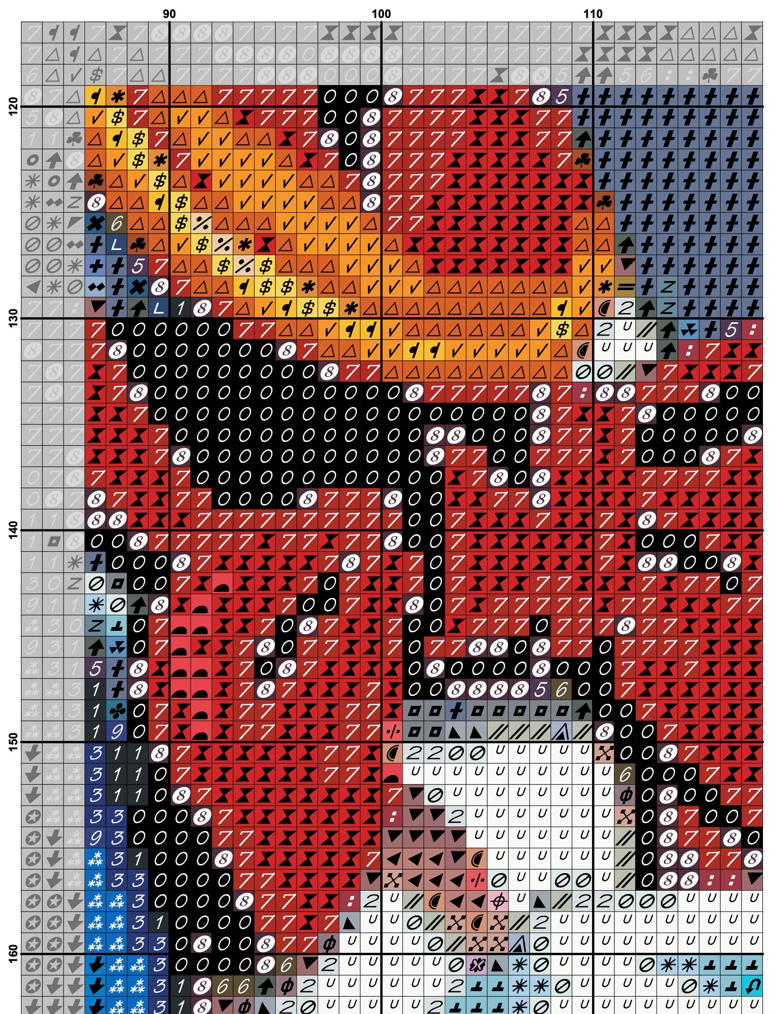 Portrait of a Scrooge Mcduck, Cross Stitch Scrooge Mcduck, Cartoon ...