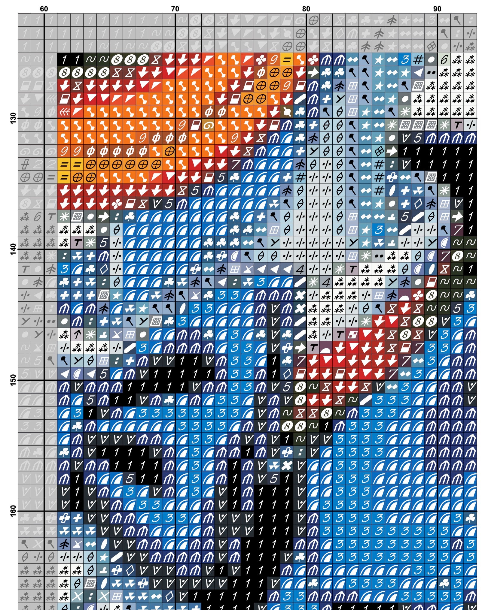 Portrait of a Scrooge Mcduck, Cross Stitch Scrooge Mcduck, Cartoon ...