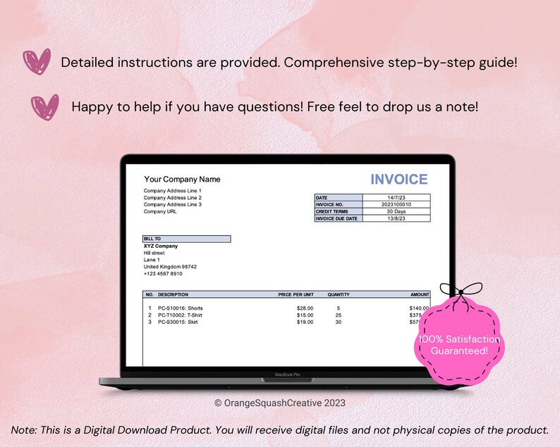 Invoice Template | Automated Invoice | Printable Invoice | Editable Invoice | Excel Invoice ...