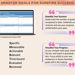 2024 Goal Planner | 2024 Goal Setting Planner | SMARTER Goal Setting ...