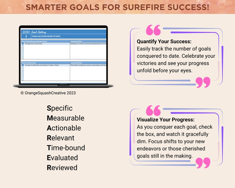 2024 Goal Planner 2024 Goal Setting Planner SMARTER Goal Setting ...