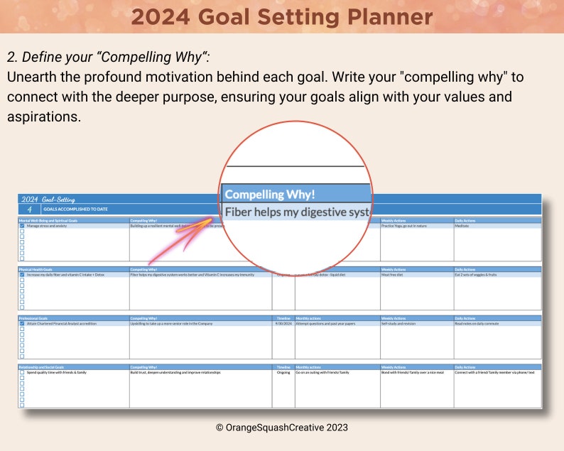 2024 Goal Planner | 2024 Goal Setting Planner | SMARTER Goal Setting ...