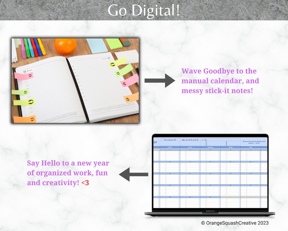 Editable Monthly Planner 2024 Calendar Google Sheets Calendar Digital ...