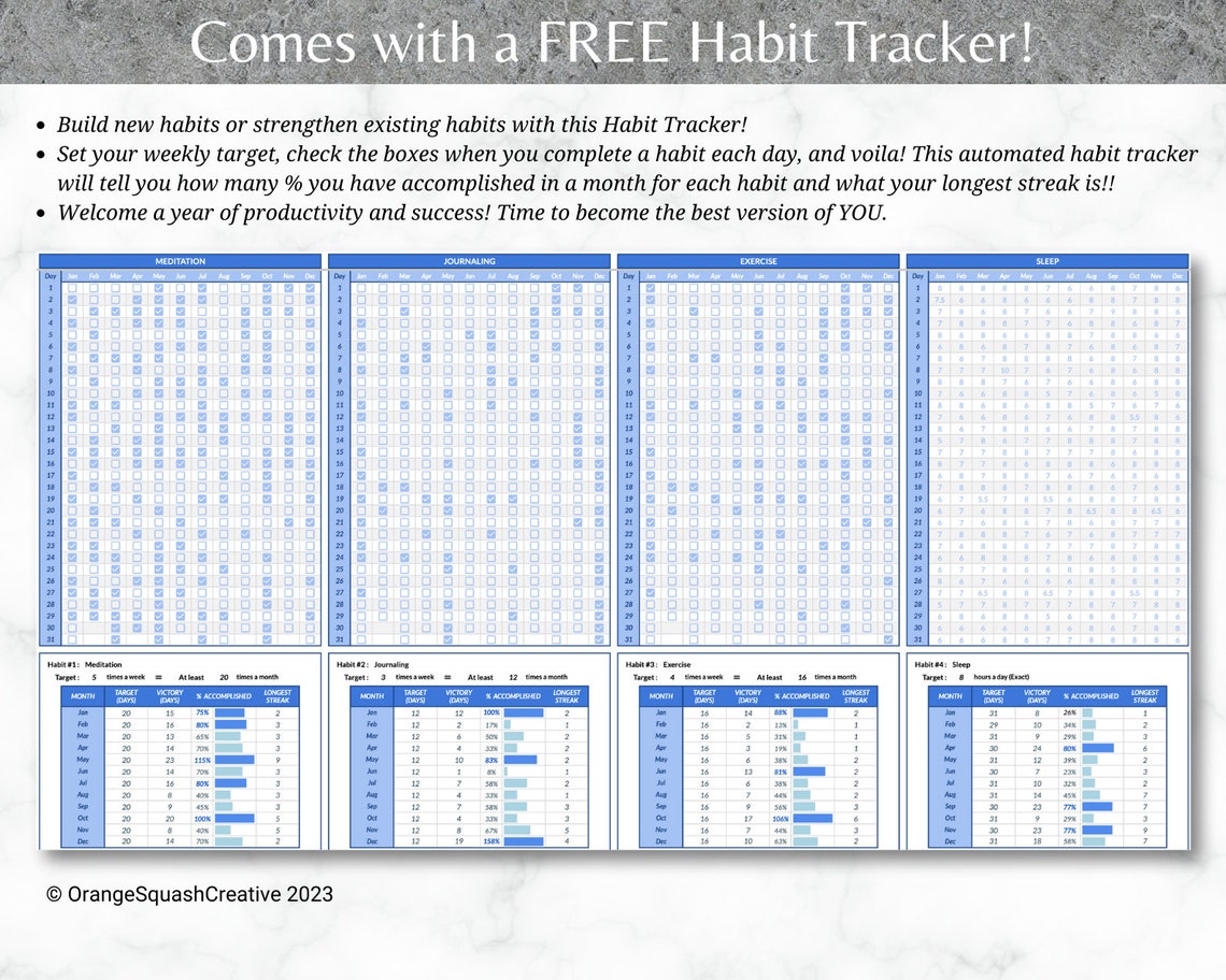 Editable Monthly Planner 2024 Calendar Google Sheets Calendar Digital ...